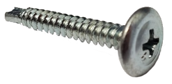 Extra-Wide Rounded Head Drilling Screw Zinc #8 * 1" [Philips Drive ...