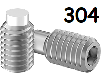 Set Screw Fine & Full Thread Stainless Steel 10-32 * 1/4" [Nylon Point ...